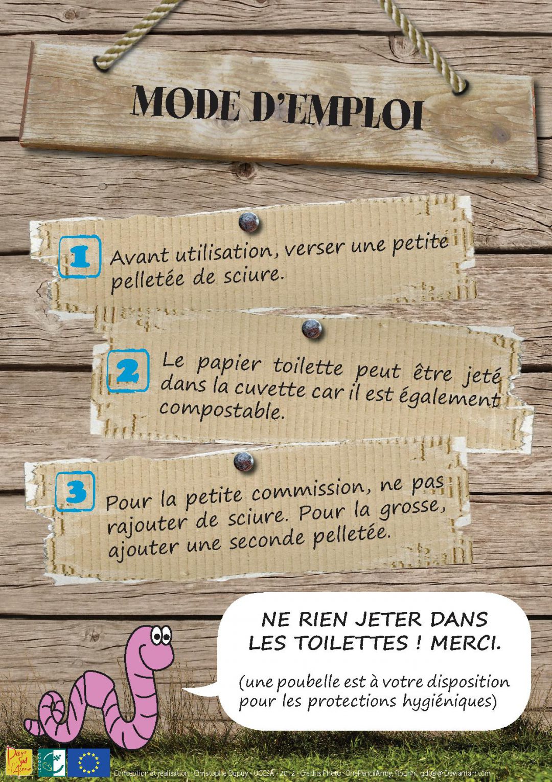 Mode d'emploi - Location de toilette sèche démontable et personnalisable